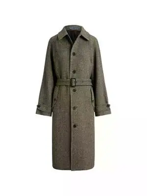 Polo Ralph Lauren Herringbone Belted Coat - Black