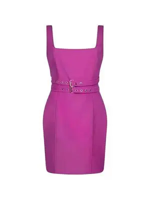 Liu Jo Belted Sleeveless Mini Dress - Purple