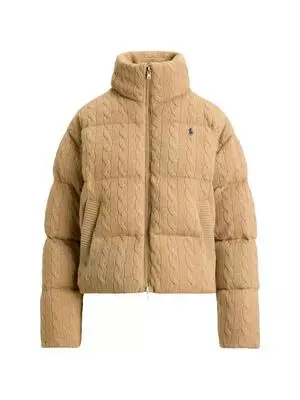 Polo Ralph Lauren Cable-knit Quilted Jacket - Brown