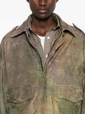 GIORGIO BRATO Distressed Epaulette Jacket