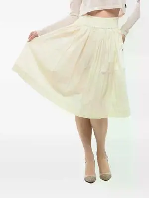 Woolrich Pleated Flared Midi Skirt - Neutrals