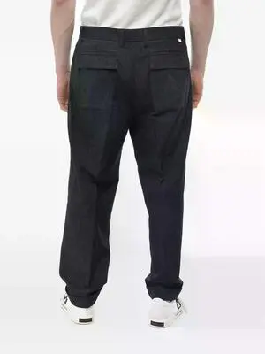 PAOLO PECORA Pleated Turn-up Tailored Trousers