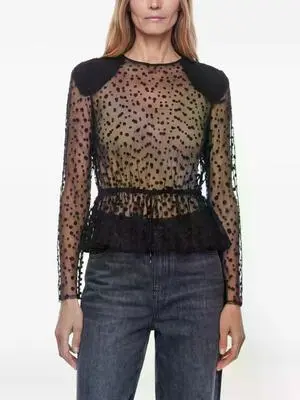 Chloé Dot-print Peplum Blouse