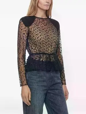 Chloé Dot-print Peplum Blouse