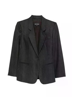 Giorgio Armani Single-breasted Notched-lapel Blazer - Grey