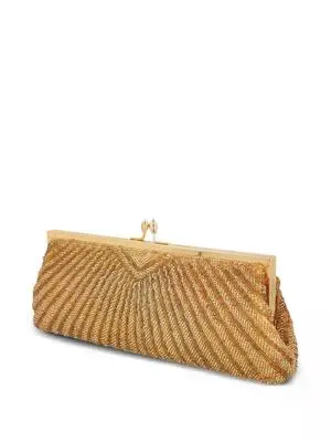 PERFETTO Beaded Clutch With Chain Strap