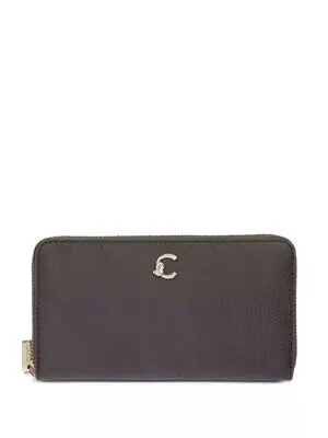 COCCINELLE Logo-plaque Pebbled-leather Wallet - Brown