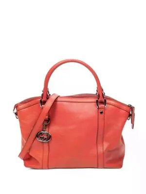 Gucci Gg Charm Tote Bag - Red