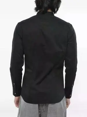PAOLO PECORA Mandarin-collar Hidden-fastening Shirt