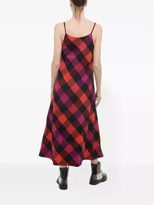 Woolrich Checked Midi Dress - Red