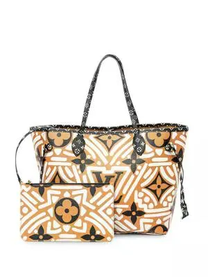 LOUIS VUITTON Mm Neverfull Giant Monogram Tote Bag - Orange