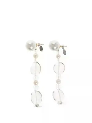 Magda Butrym Pearl And Stone Drop Earrings - Silver