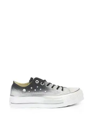 CONVERSE Glitter Effect Stud Embellished Lace-up Sneakers - Silver