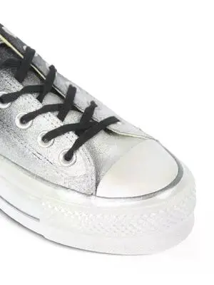 CONVERSE Glitter Effect Stud Embellished Lace-up Sneakers