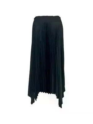 JOSEPH Knit Weave Plissé Skirt - Black