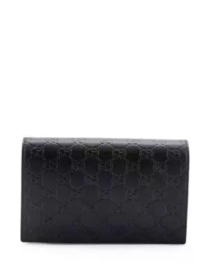 Gucci Signature Leather Wallet On Chain Clutch Bag