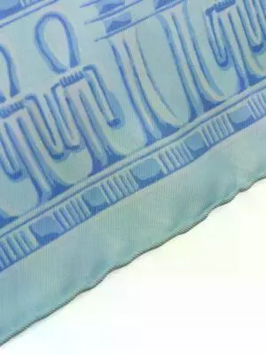 Hermès 2000s 90 Tutankhamun Printed Scarf - Blue