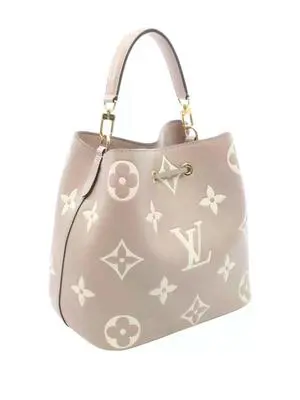 LOUIS VUITTON Monogram Giant Bicolor Empreinte Neonoe Mm Bucket Bag