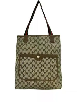 Gucci Gg Supreme Web Tote Bag - Neutrals