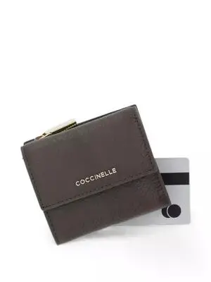 COCCINELLE Logo-plaque Pebbled-leather Wallet