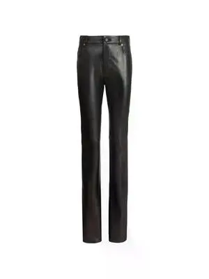 Balmain High-waisted Leather Trousers