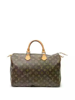 LOUIS VUITTON Speedy Monogram Tote Bag - Brown