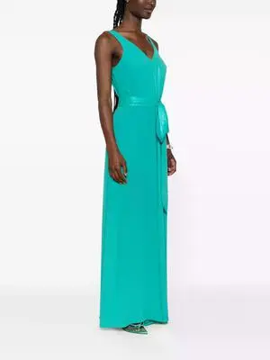 LE RJTANGE V-neck Belted Jumpsuit