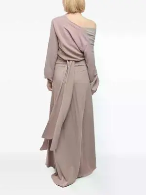 SUPER BLOND Maxi Belted Wrap Dress