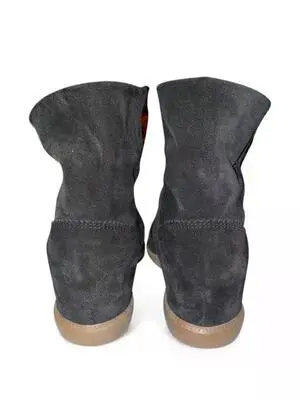 ISABEL MARANT VINTAGE Tiger-print Wedge Ankle Boots