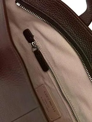 COCCINELLE Buckle-detail Pebbled-leather Tote Bag