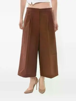Marni Pleated Wide-leg Trousers - Brown