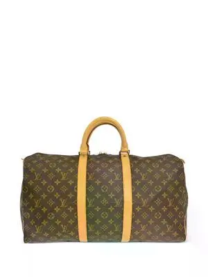 LOUIS VUITTON 1997 Monogram Keepall 50 Handbag - Brown