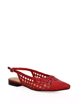 BILLI BI Woven Slingback Pumps