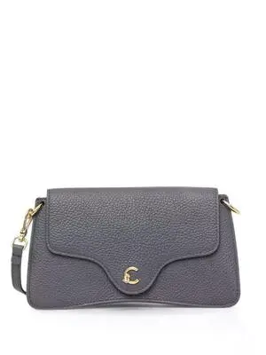 COCCINELLE Mini C-me Grained Leather Shoulder Bag - Grey
