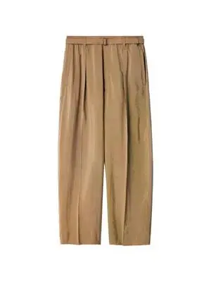 LEMAIRE Belted Relaxed Pants In Dry-silk - Neutrals