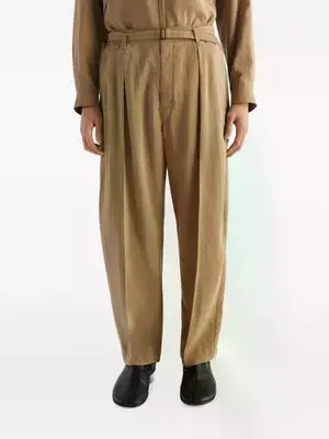 LEMAIRE Belted Relaxed Pants In Dry Silk