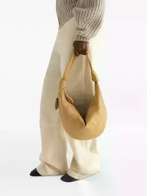 LEMAIRE Fortune Croissant Bag In Goat Leather - Neutrals