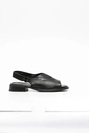 SERGIO MORETTI FIRENZE Touch-strap Slingback Sandals - Black