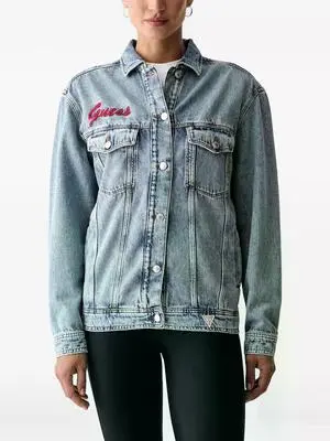 Guess Sequin-embellished Denim Jacket - Blue