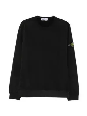 Stone Island Logo Patch Sweatshirt - Black