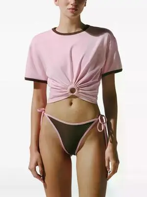 BAOBAB Tika Ring-detail Ruched T-shirt - Pink