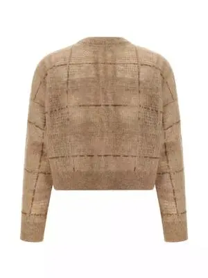 Brunello Cucinelli Sequin-check Sweater