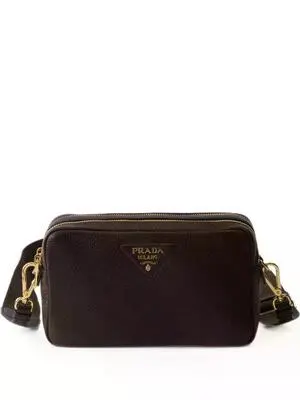 Prada Small Leather Shoulder Bag - Brown