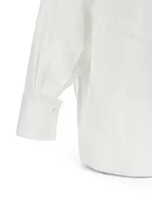 Attico Geometric Stitching Long Sleeve Shirt - White