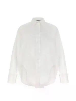 Attico Geometric Stitching Long Sleeve Shirt - White