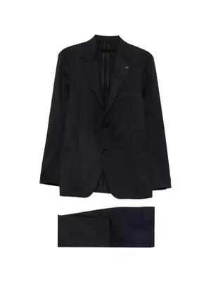 LARDINI Notched-lapel Single-breasted Suit - Blue