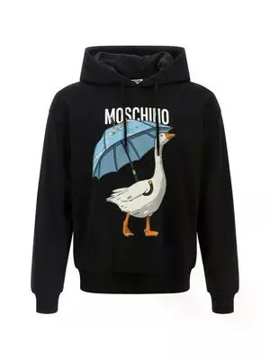 Moschino Goose Print Cotton Hoodie