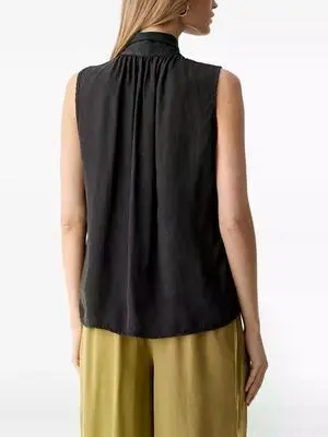 VICOLO Bow-detail Sleeveless Top - Black