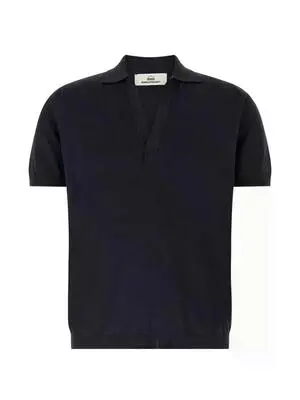 RIVIERA Open-collar Short-sleeve Polo Shirt - Blue