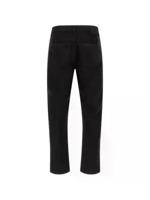 RIVIERA Garment-dyed Tapered-leg Jeans - Black